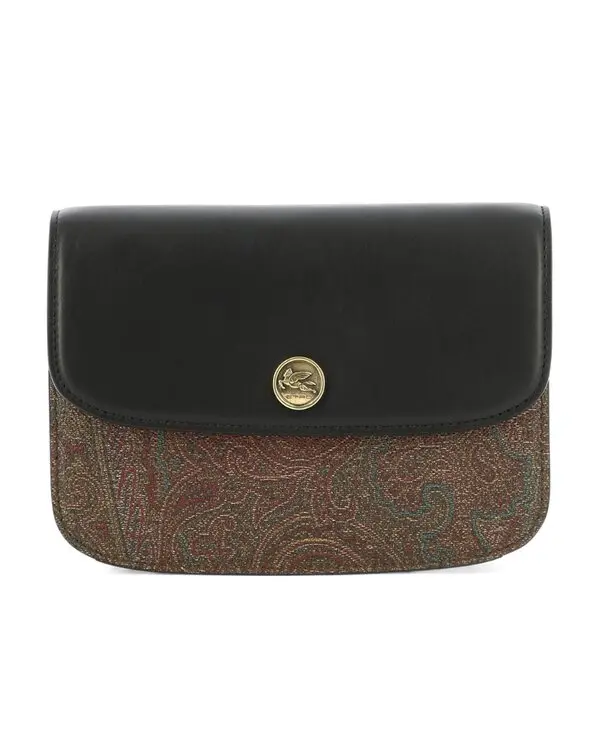 Etro Essential Bag With Logo Clasp - Black
