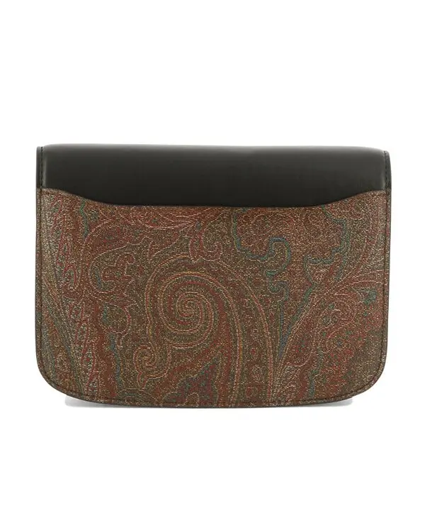 Etro Essential Bag With Logo Clasp - Black
