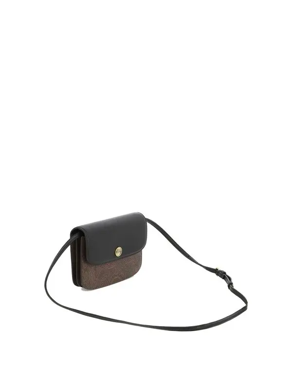 Etro Essential Bag With Logo Clasp - Black