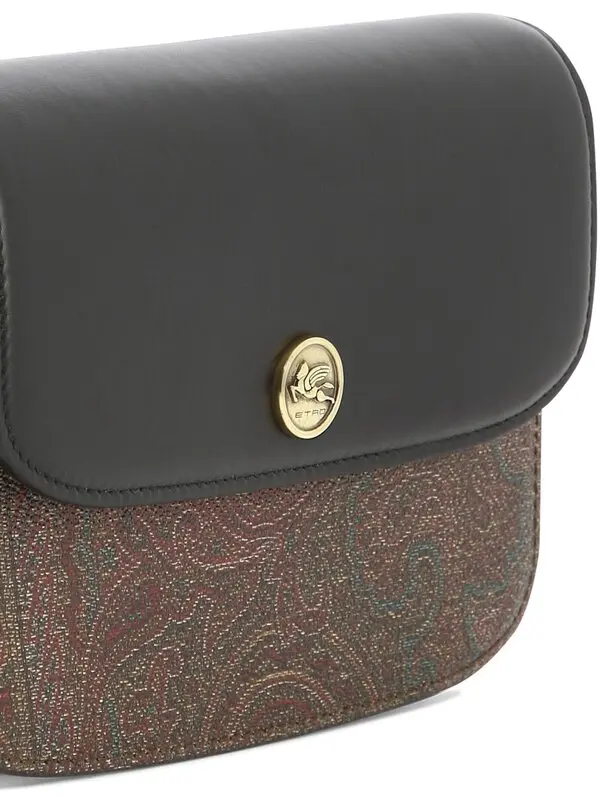 Etro Essential Bag With Logo Clasp - Black