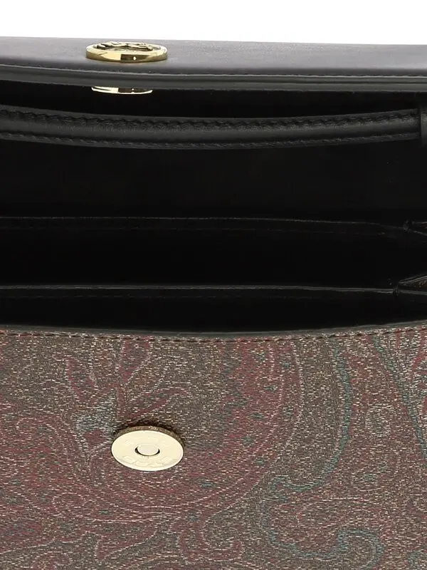 Etro Essential Bag With Logo Clasp - Black