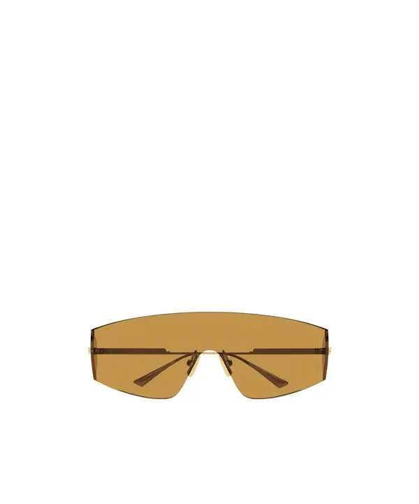 Bottega Veneta Futuristic Shield Sunglasses - Brown