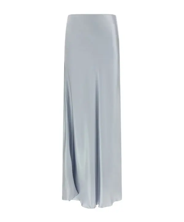 Fabiana Filippi Satin Midi Skirt - Light Blue
