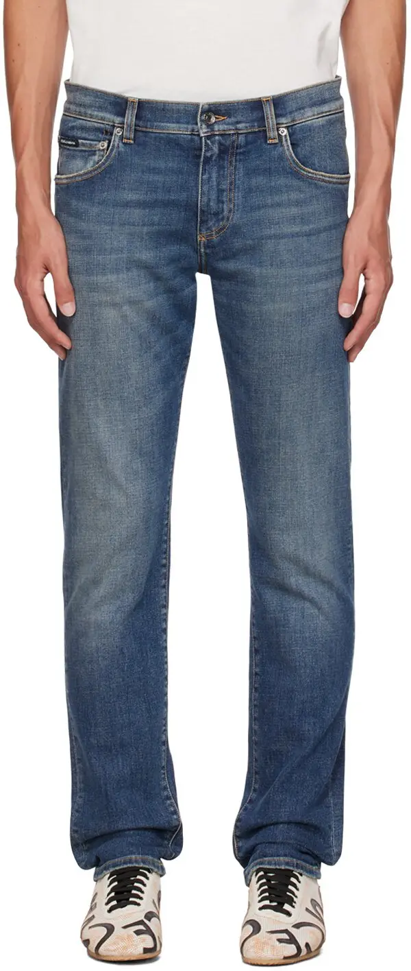 Dolce & Gabbana Slim Cut Jeans - Black