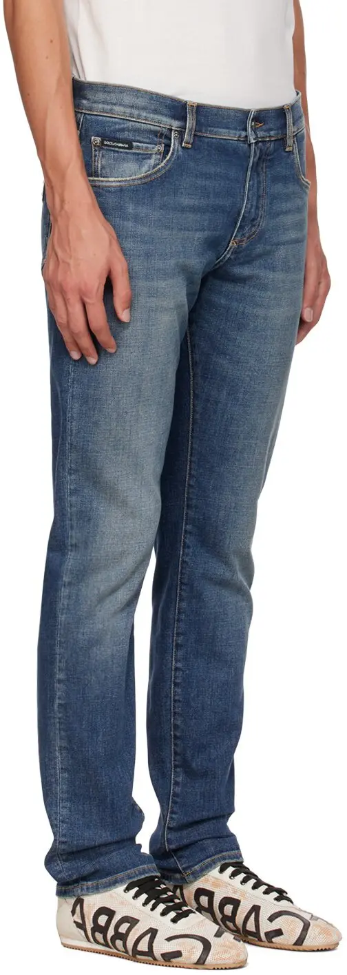 Dolce & Gabbana Slim Cut Jeans - Black