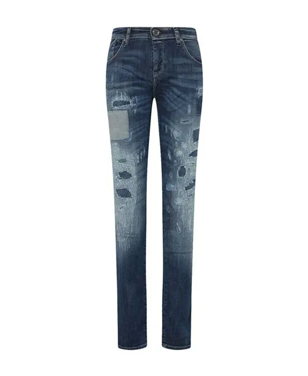 Emporio Armani Skinny Jeans With Distressed Details