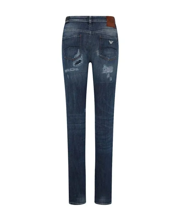 Emporio Armani Skinny Jeans With Distressed Details