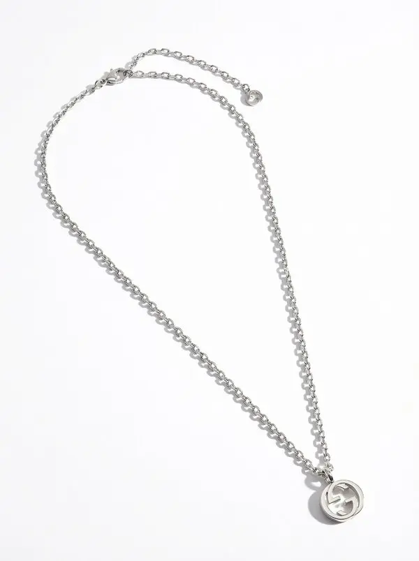 Gucci Interlocking Chain Necklace - Gray