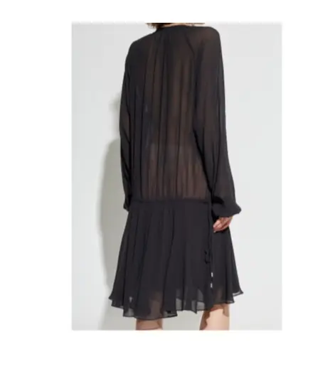 Isabel Marant Étoile Long Sleeve Drawstring Pleated Dress