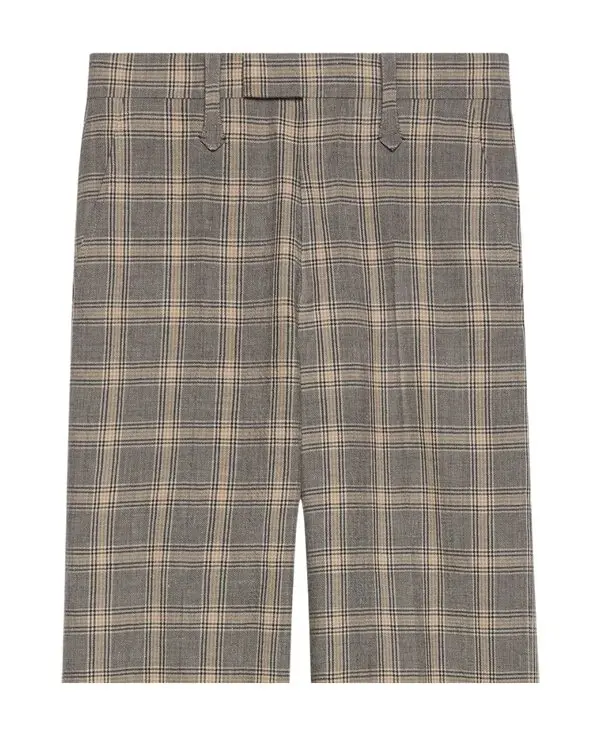 Gucci Prince Of Wales Checked Tailored Trousers - Gray