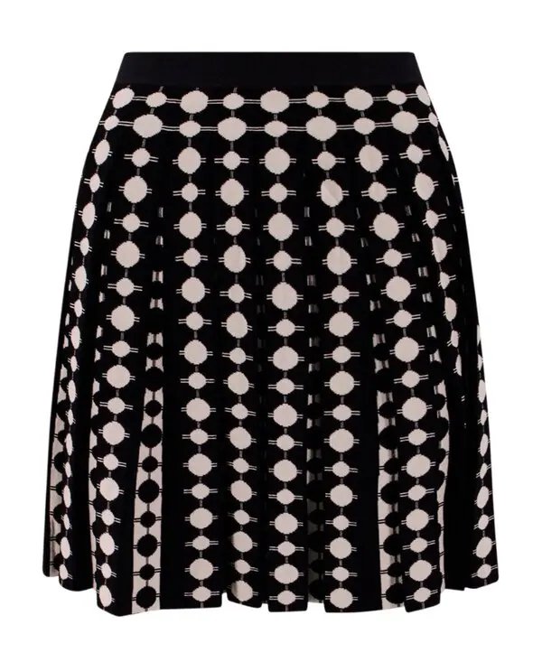 Tory Burch All-over Geometric Pattern Pleated Skirt