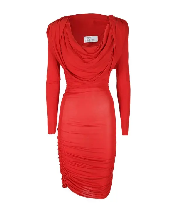 Giuseppe Di Morabito Cowl Neck Ruched Minidress