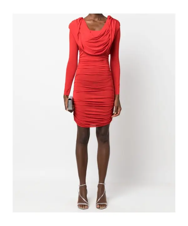 Giuseppe Di Morabito Cowl Neck Ruched Minidress