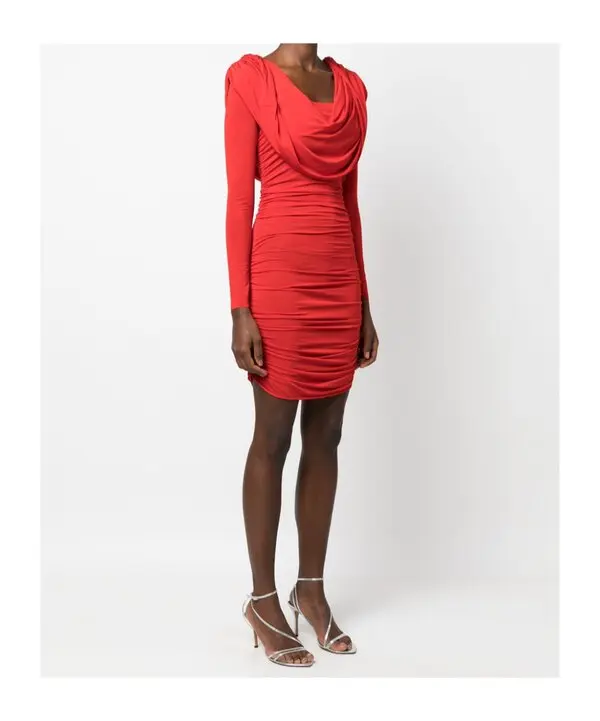 Giuseppe Di Morabito Cowl Neck Ruched Minidress