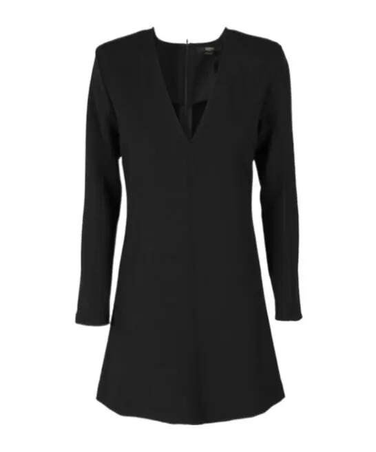 Seventy V-neckline Long Sleeve Mini Dress