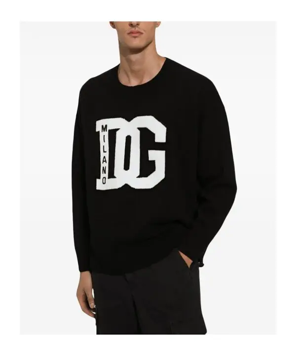 Dolce & Gabbana Dg Logo Embroidered Crewneck Jumper