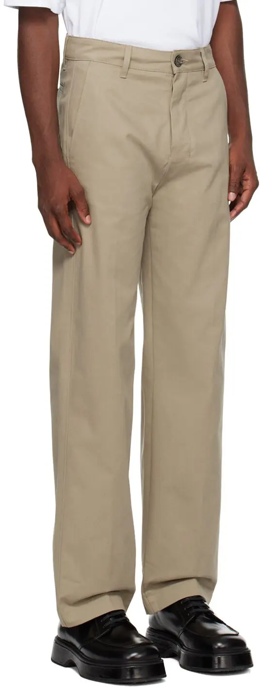 AMI Paris Straight-leg Trousers - Nude