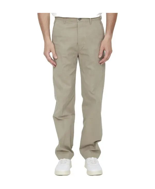 AMI Paris Straight-leg Trousers - Nude