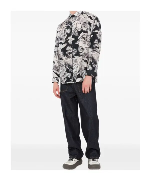 Moschino Swan-print Buttoned Shirt