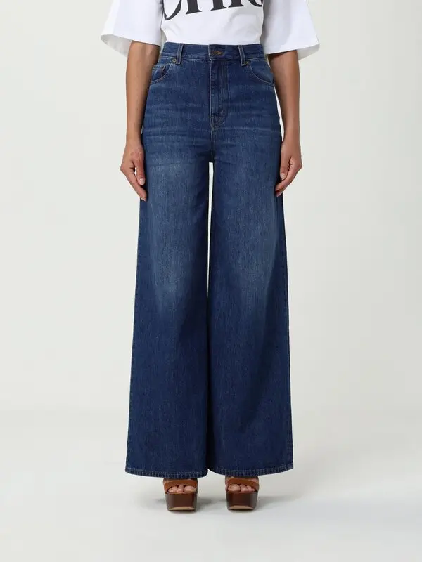 Chloé Logo Patch Wide-leg Jeans