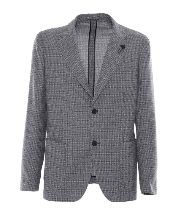 LARDINI Single-breasted Tailored Blazer - Gray
