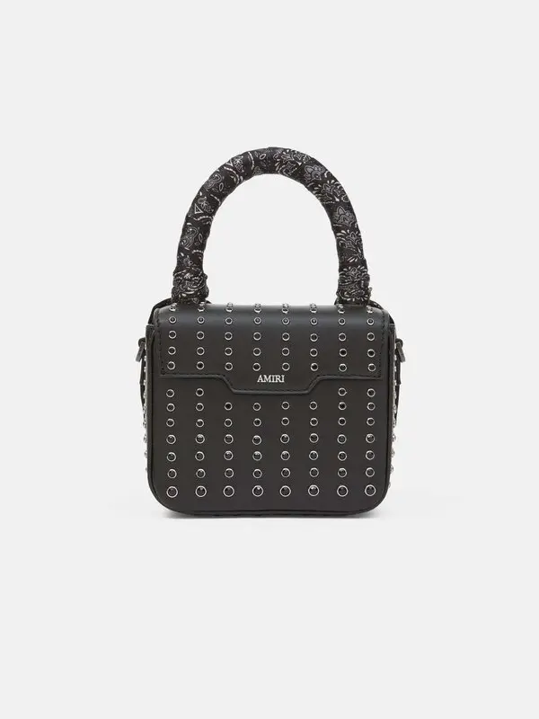 Amiri Micro Ma Stud Bag With Tie Detailed Scarf Accents