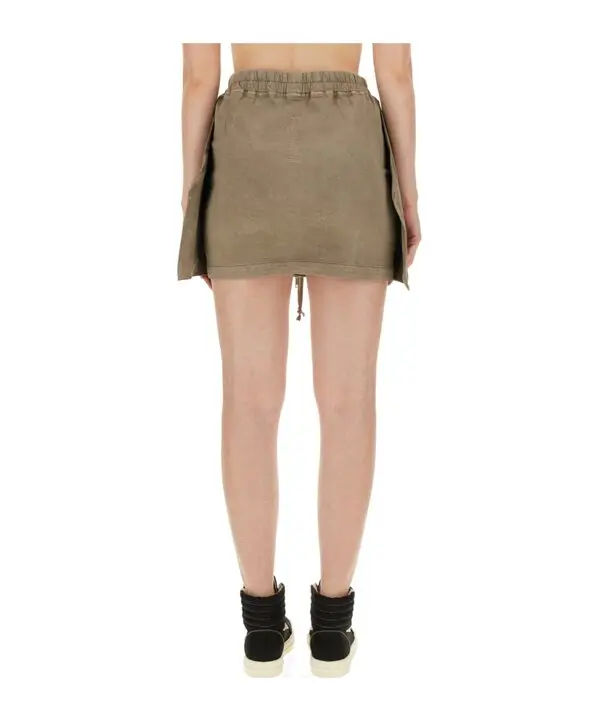 Rick Owens Lido Drawstring Mini Skirt - Brown
