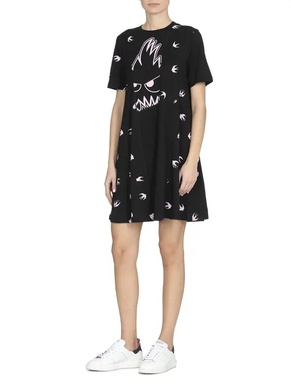 Alexander McQueen Swallow Monster T-shirt Dress