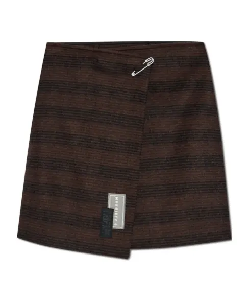 MAISON MARGIELA Checked Logo Patch Skirt
