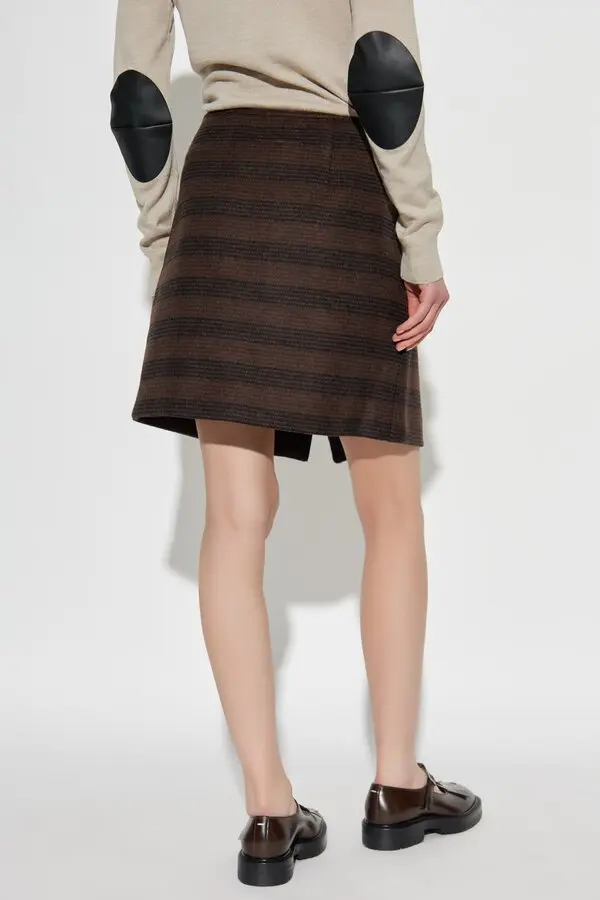 MAISON MARGIELA Checked Logo Patch Skirt