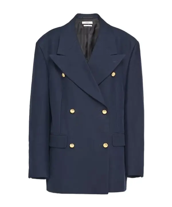 Prada Double-breasted Cotton Satin Jacket