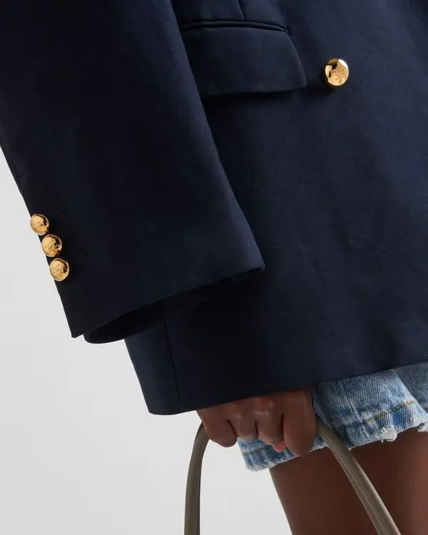 Prada Double-breasted Cotton Satin Jacket