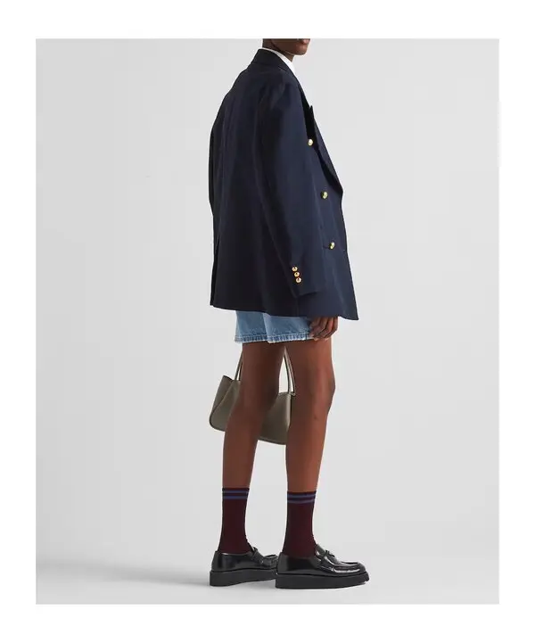 Prada Double-breasted Cotton Satin Jacket