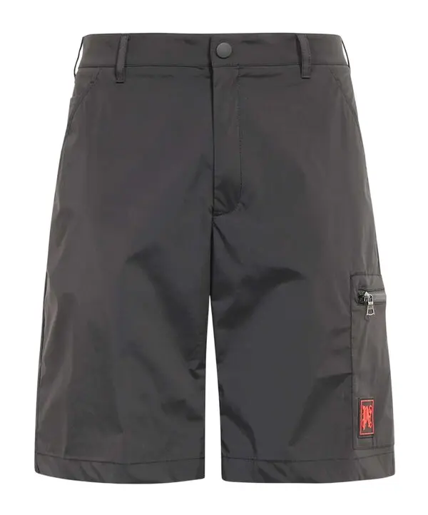 Palm Angels Belted Shorts With Zippered Pockets