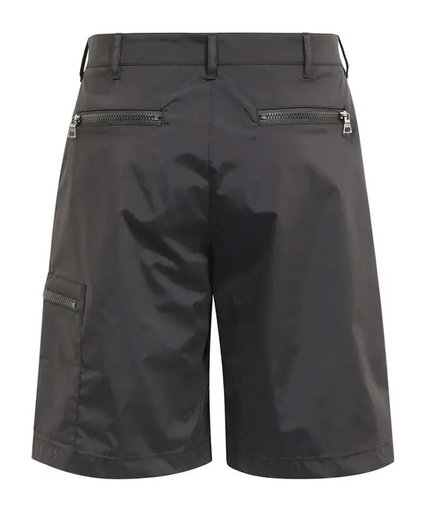 Palm Angels Belted Shorts With Zippered Pockets
