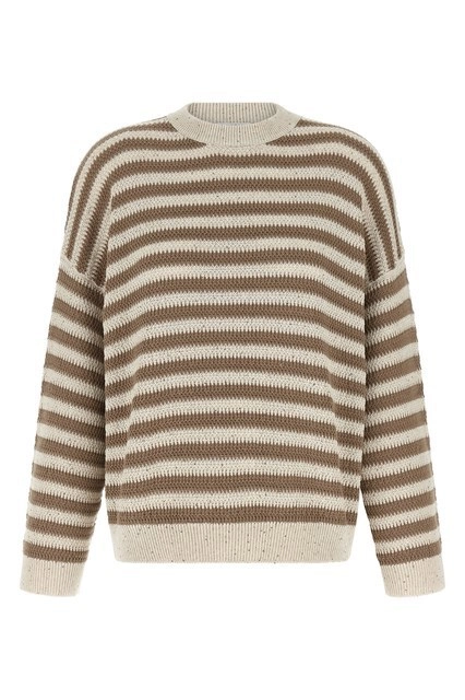 Brunello Cucinelli Striped Crew Neck Pullover - No