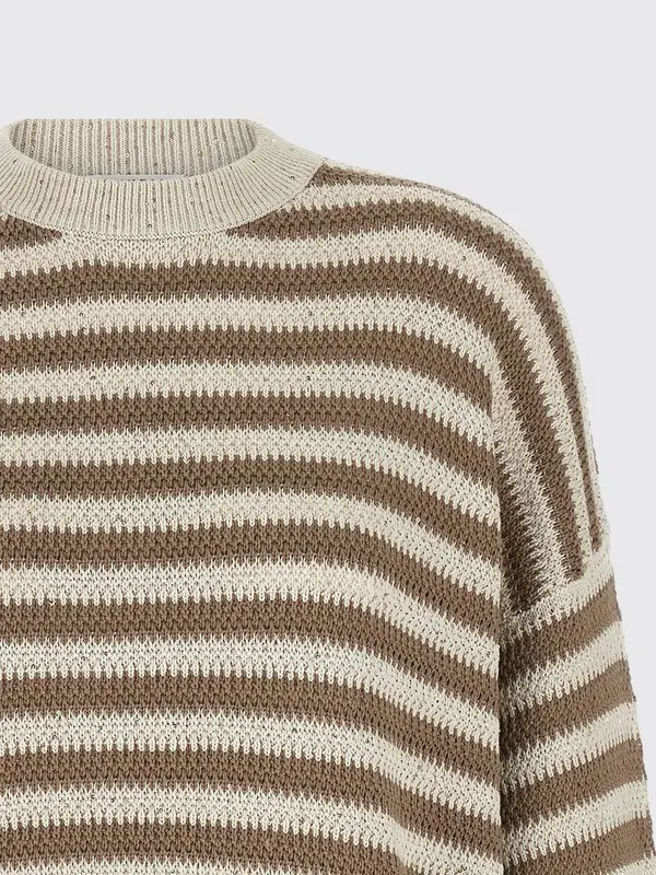 Brunello Cucinelli Striped Crew Neck Pullover - No