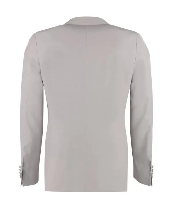 Canali Satin Lapel Two-piece Suit - Gray