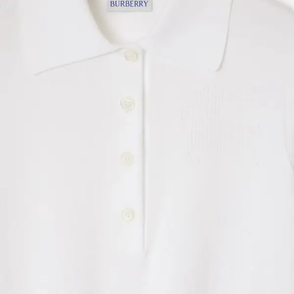Burberry Knitted Short Sleeve Polo Top