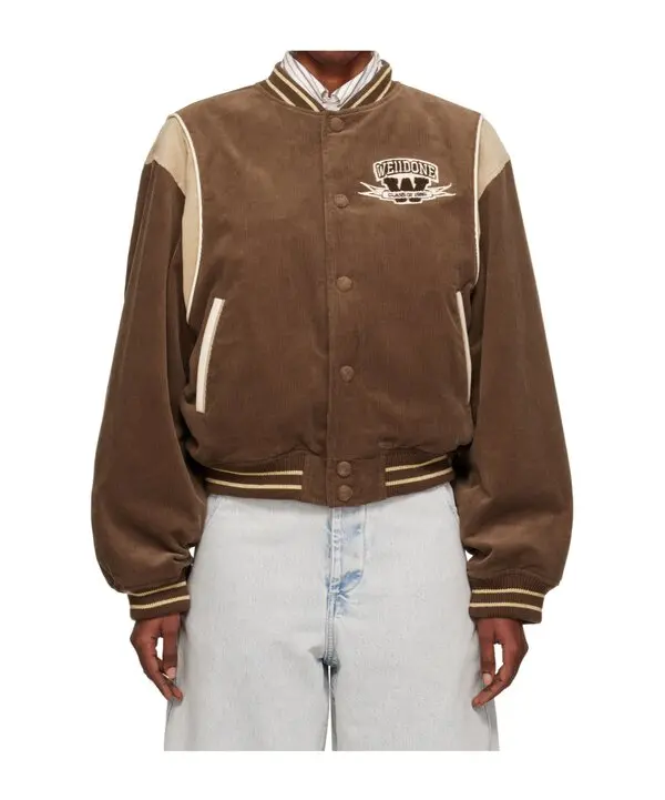 We11Done Striped Rib-knit Casual Jacket