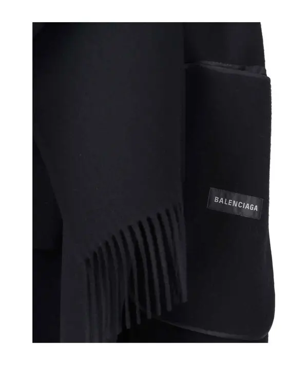 Balenciaga Scarf Detailed Coat