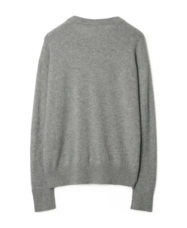 Burberry Logo Intarsia-knit Crewneck Jumper - Gray