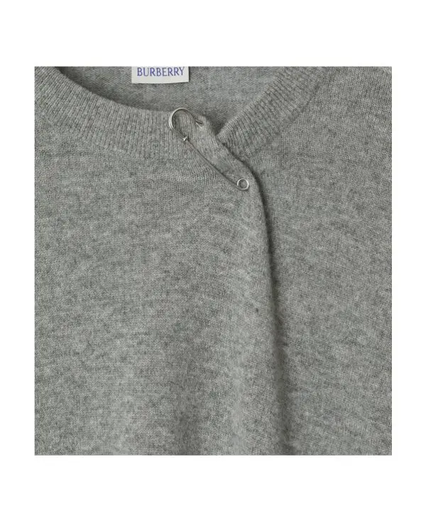 Burberry Logo Intarsia-knit Crewneck Jumper - Gray