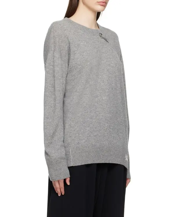 Burberry Logo Intarsia-knit Crewneck Jumper - Gray