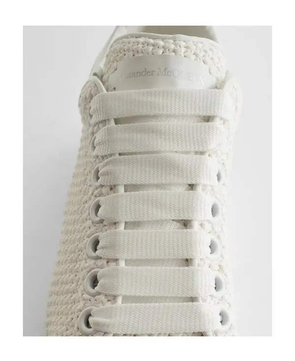 Alexander McQueen Round Toe Knitted Sneakers - Gray