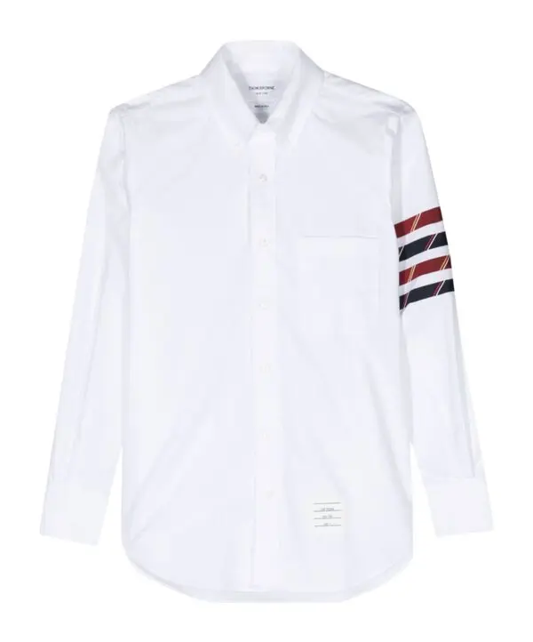 Thom Browne Stripe Detailed Long-sleeved Shirt - No