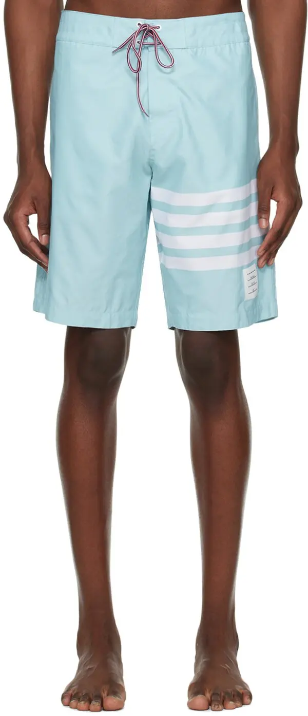 Thom Browne 4-bar Drawstring Shorts - Blue