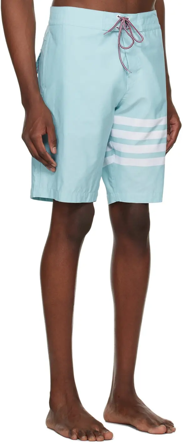 Thom Browne 4-bar Drawstring Shorts - Blue