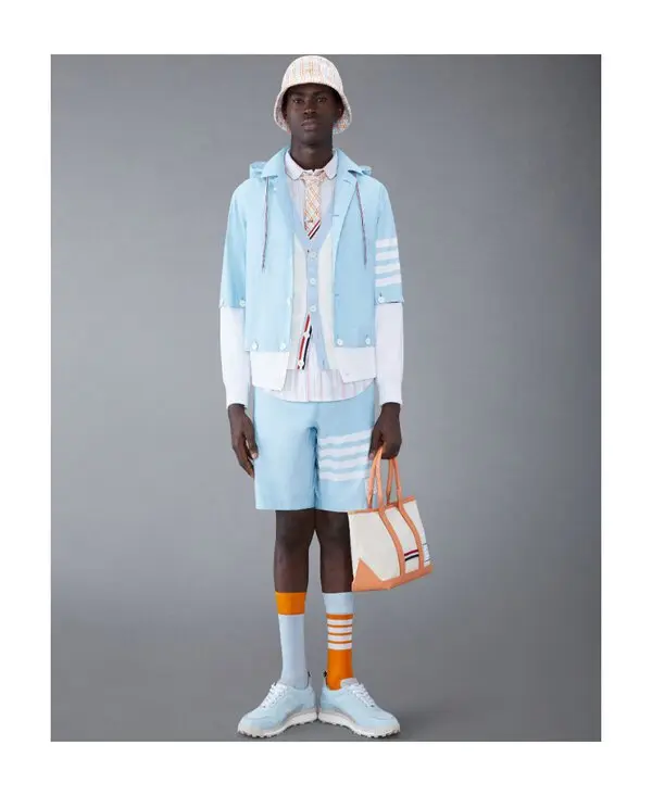 Thom Browne 4-bar Drawstring Shorts - Blue
