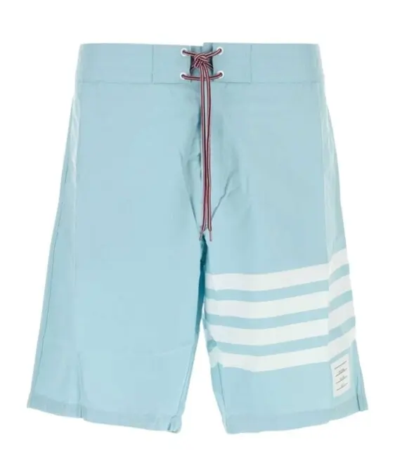 Thom Browne 4-bar Drawstring Shorts - Blue